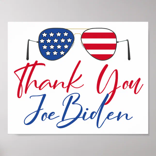 Thank You Joe Biden Commemorative Poster | Zazzle