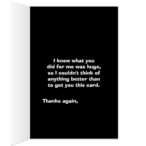 Thank you jumbo card oversized thank you card | Zazzle