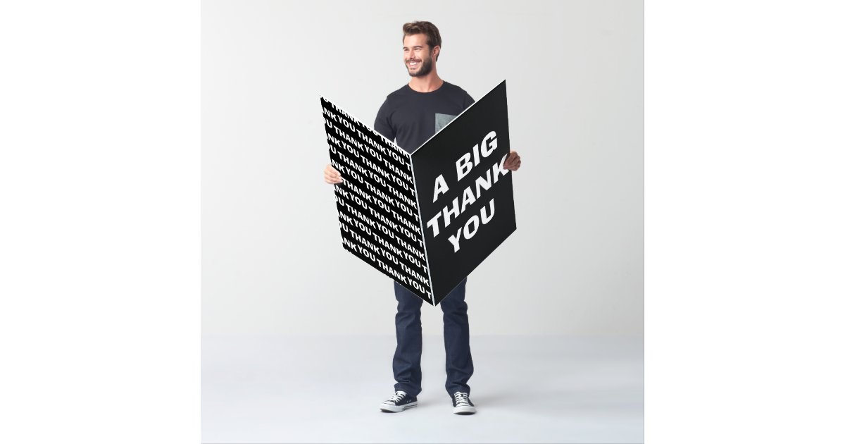 Thank you jumbo card oversized thank you card | Zazzle