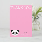Thank You Kawaii Panda Bear Personalized Pink | Zazzle