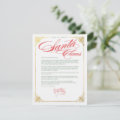 Thank You Letter From Santa Claus Note Card | Zazzle