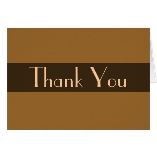 Thank You Light brown Greeting Cards | Zazzle