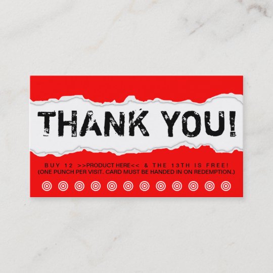 thank you loyalty card | Zazzle.com