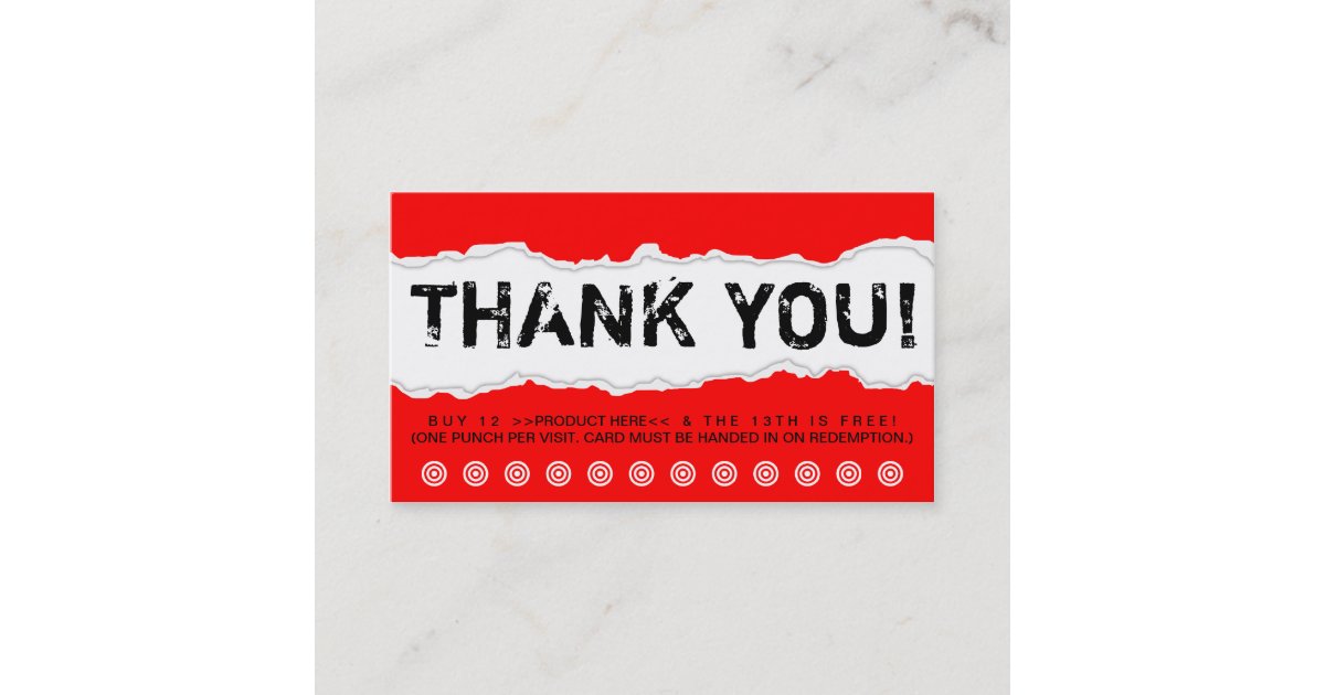 thank you loyalty card | Zazzle