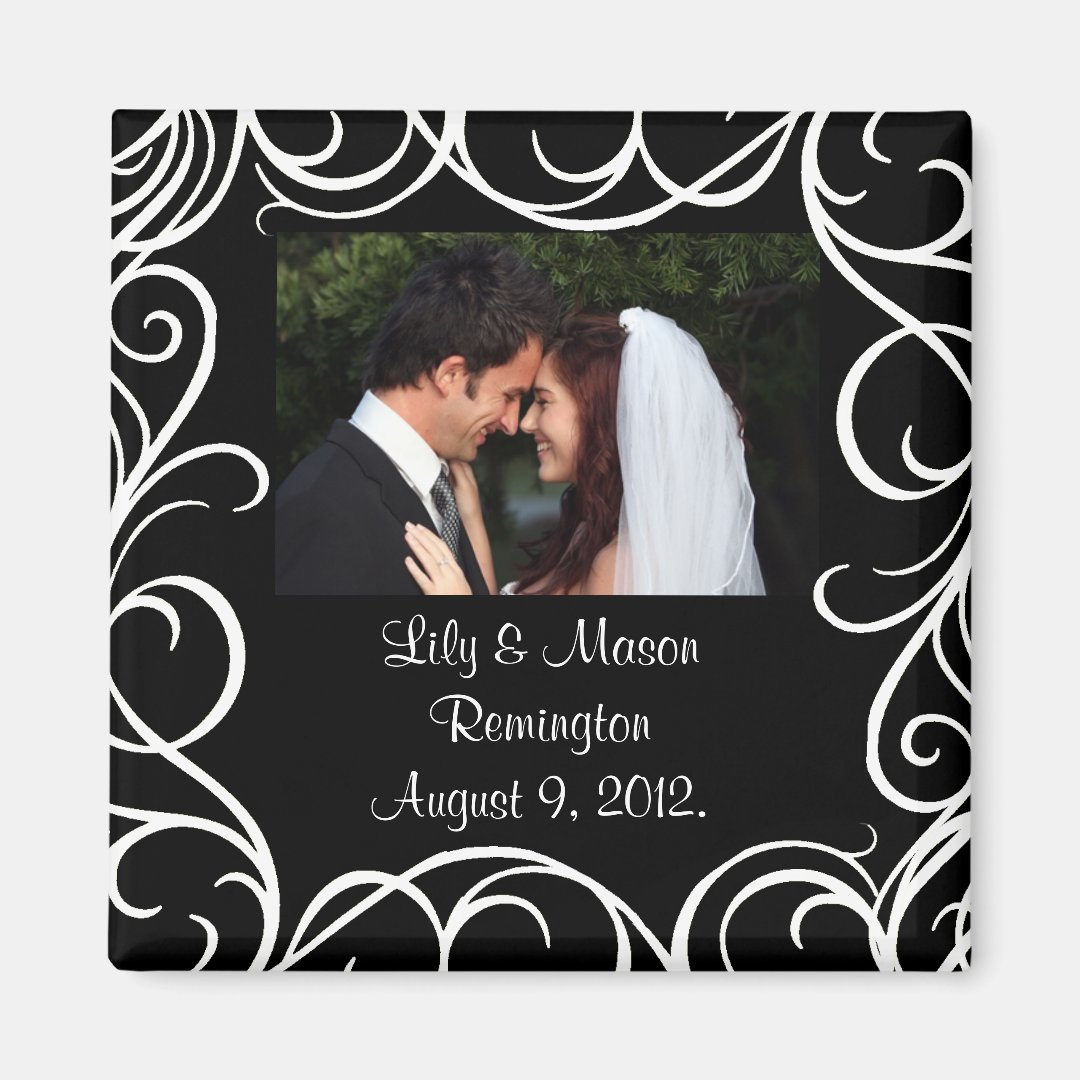 Thank You Magnet with Swirls | Zazzle