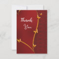 Thank You Map, Red Gold Heart Greeting Card | Zazzle