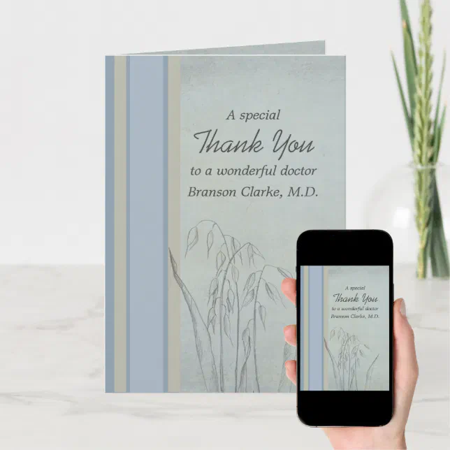 Thank You Medical Doctor Physician Healthcare Card | Zazzle