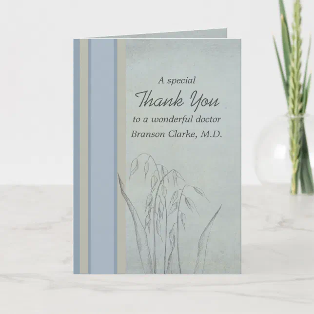 Thank You Medical Doctor Physician Healthcare Card | Zazzle