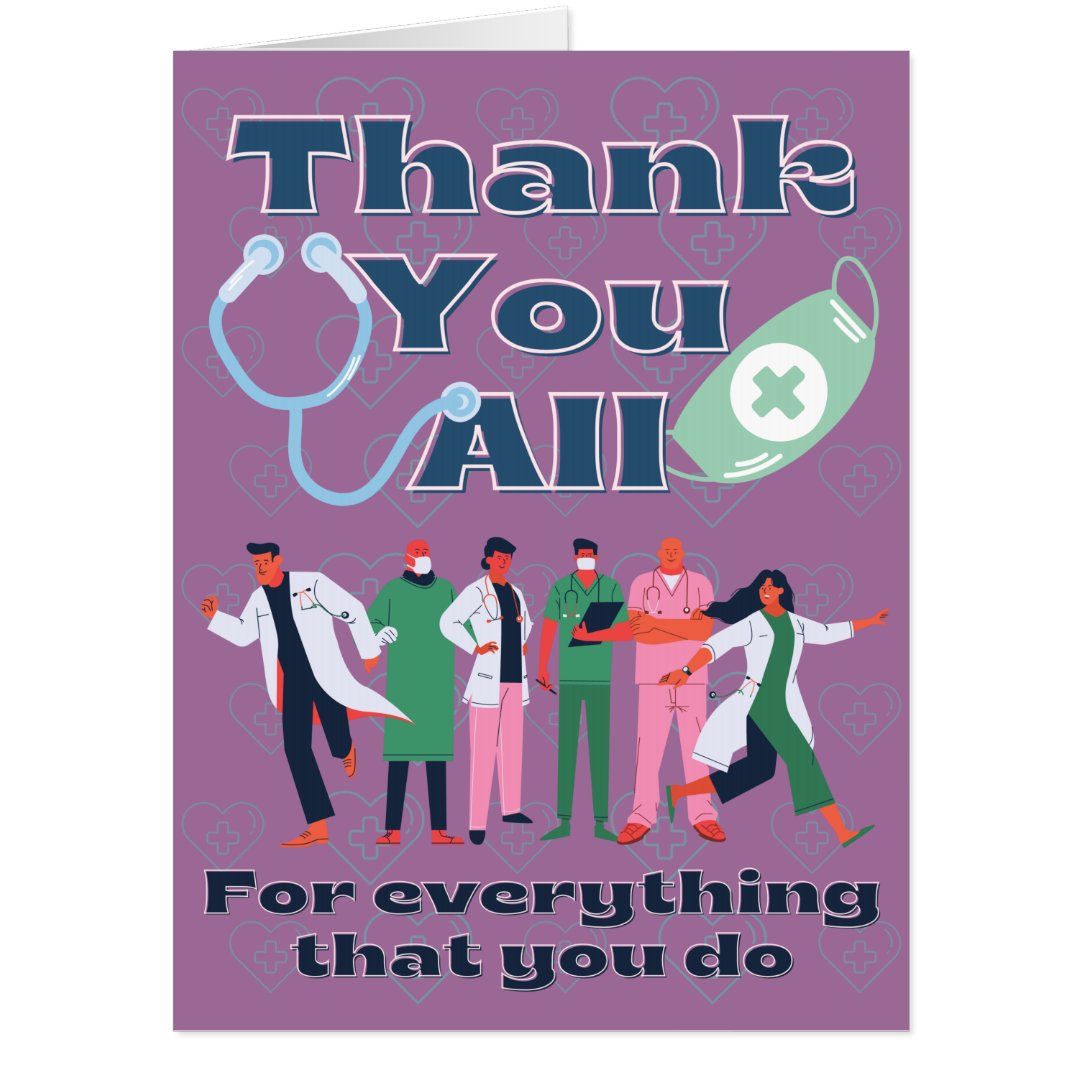 Thank You Medical Staff Group Card | Zazzle