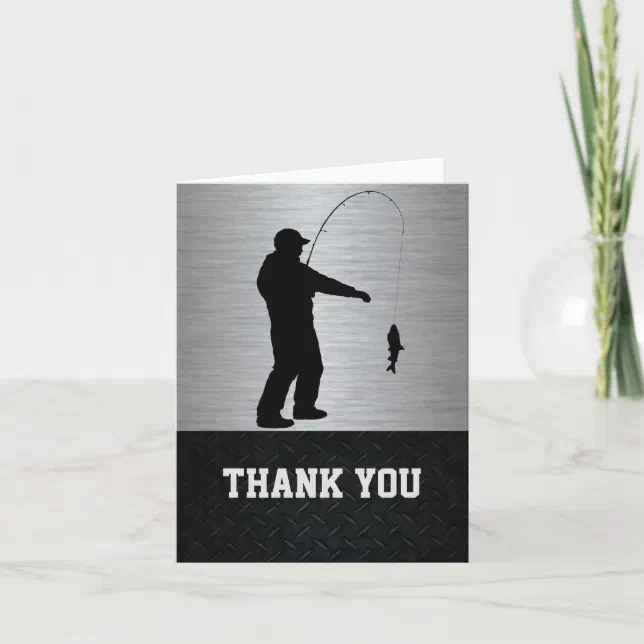 Thank You Men's Fishing Note Card | Zazzle