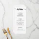 Thank You Menu Card, Reception Menu Thank You | Zazzle