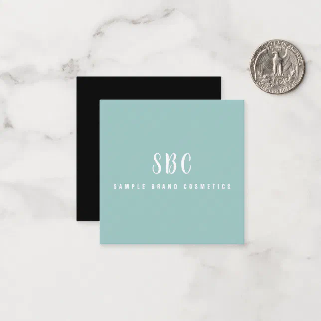 Thank You Mint Teal Modern Elegant Chic Cosmetics Note Card | Zazzle