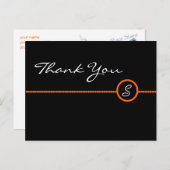 Thank You Monogram Postcard | Zazzle