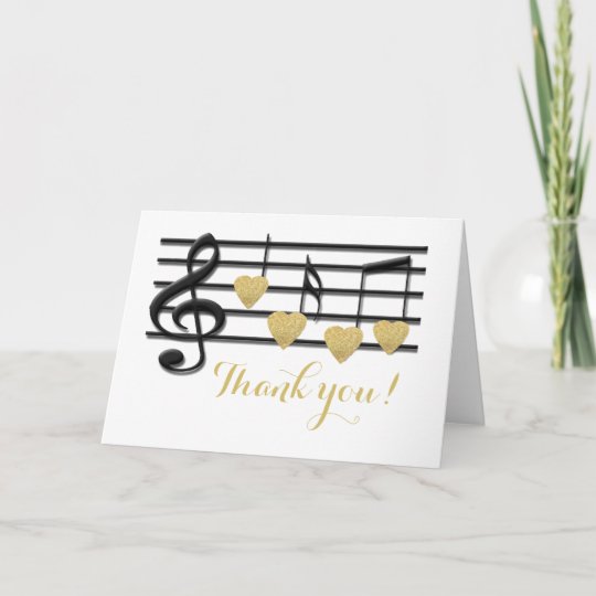 Thank you music love notes | Zazzle.com