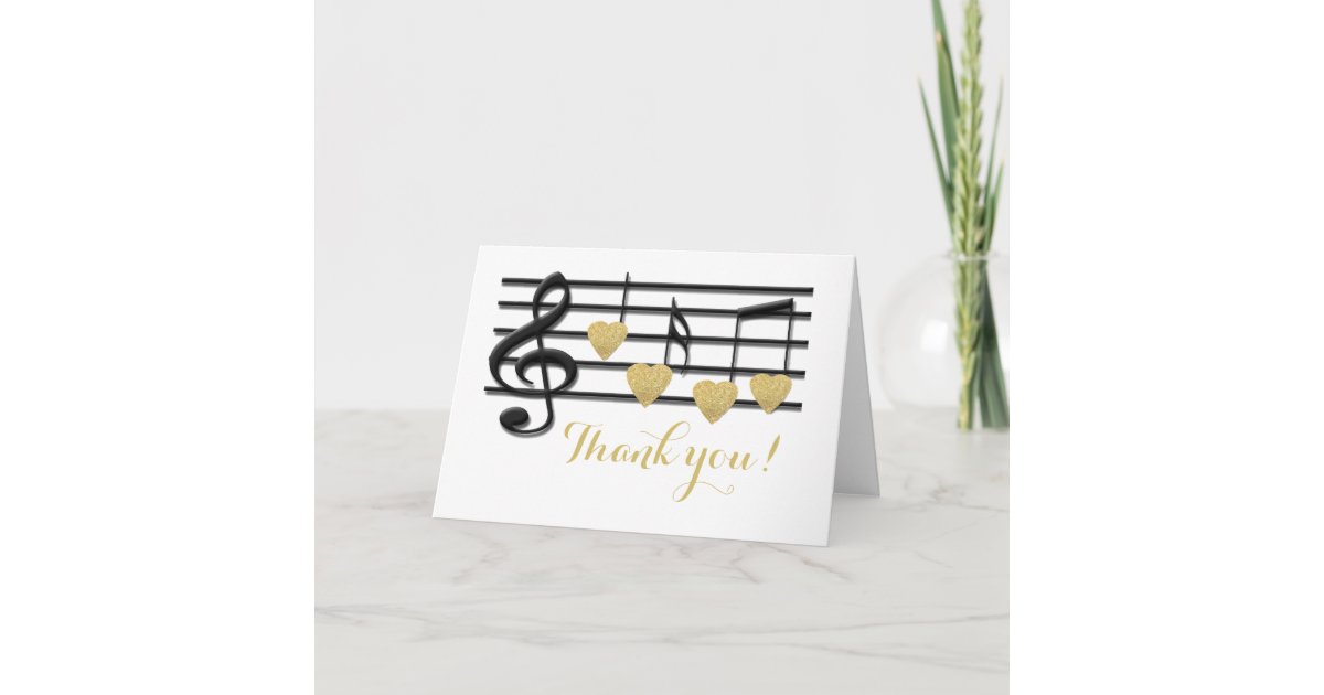 Thank you music love notes | Zazzle