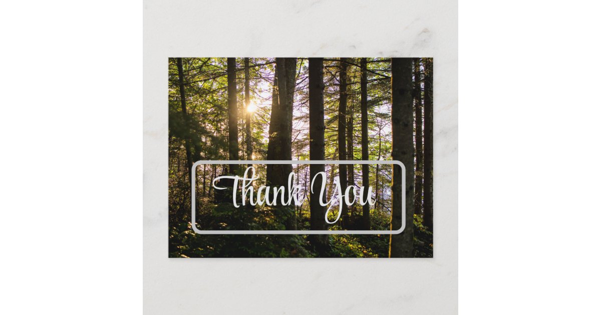 Thank you, nature, Customizable Postcard | Zazzle