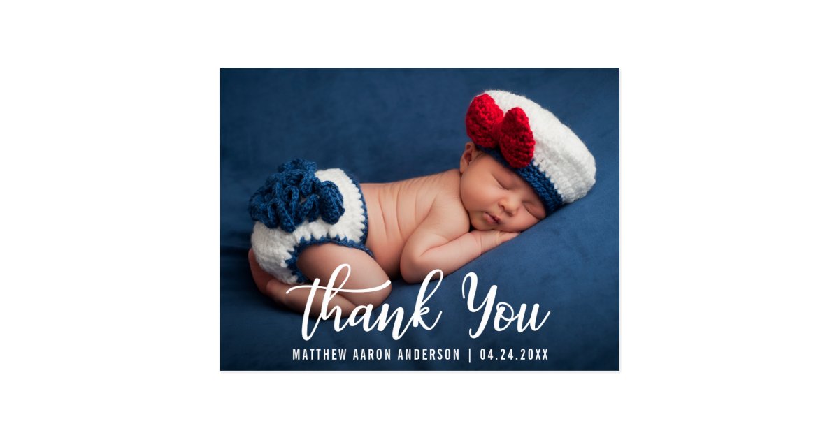 Thank You New Baby Modern Postcard | Zazzle.com