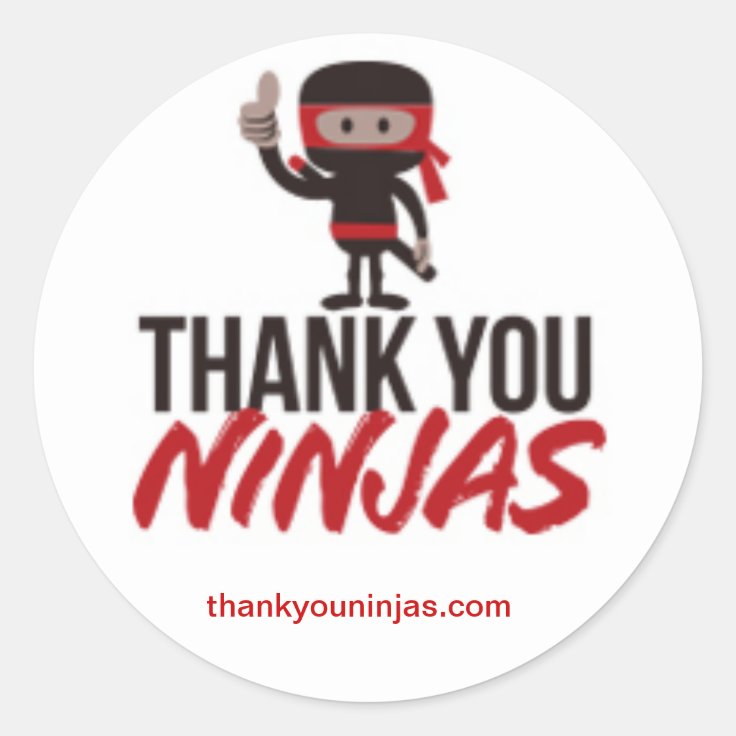 Thank You Ninjas Stickers | Zazzle
