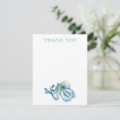 Thank You Note Card Watercolor Octopus | Zazzle