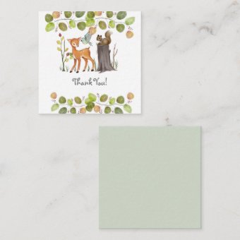 Thank You Note Cards Woodland Animals | Zazzle