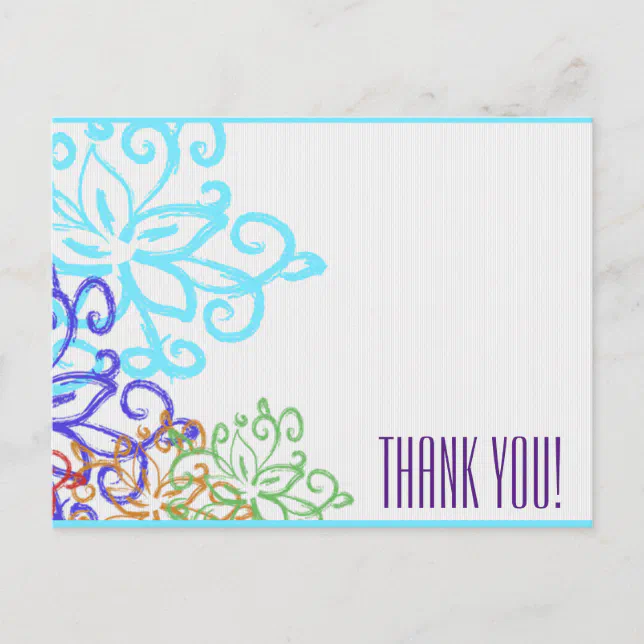 Thank You Note - Double-sided Postcard | Zazzle