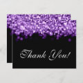 Thank You Note Purple Lights Postcard | Zazzle