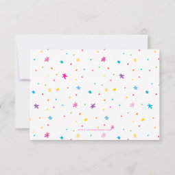THANK YOU NOTE rainbow letters bright colors Invitation | Zazzle