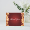 Thank You Note Sparkling Lights Gold Postcard | Zazzle