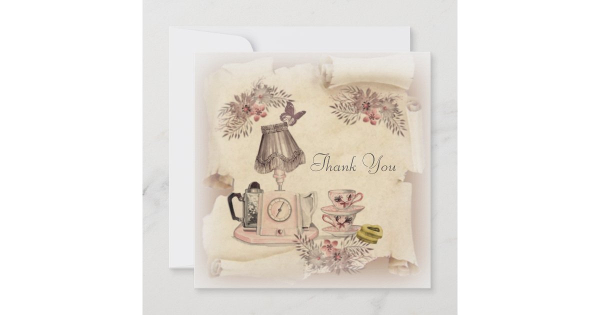 Thank you old vintage card | Zazzle