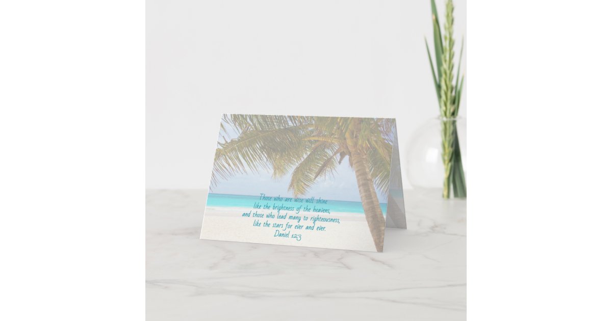 Thank You Palm Tree Pastor Appreciation Card | Zazzle