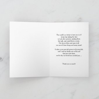 Thank You!/Paramedic/EMT Thank You Card | Zazzle