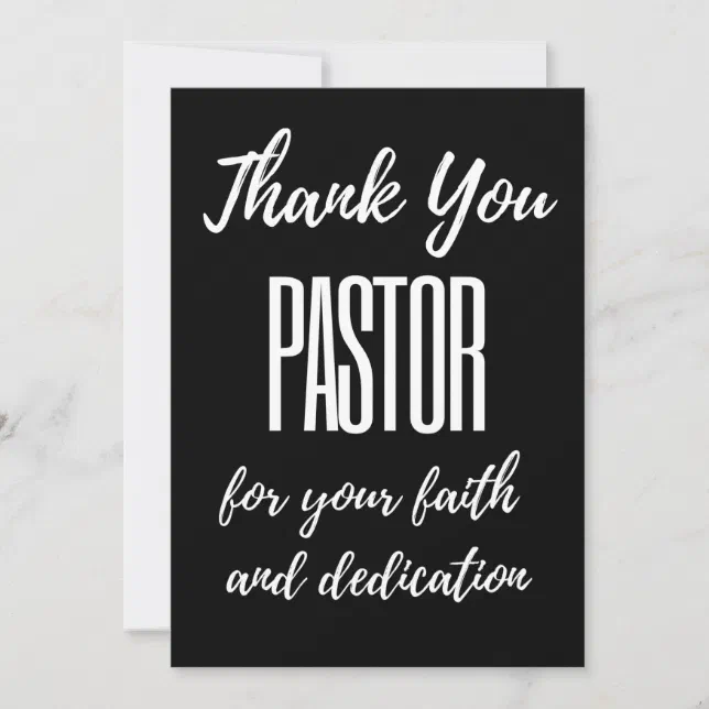 Thank You Pastor For Your Faith | Zazzle