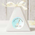 Thank You Pastry Chef Baking Utensil Whisk Blue Classic Round Sticker ...