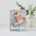 Thank You Photo Baby Birth Announcement Postcard | Zazzle