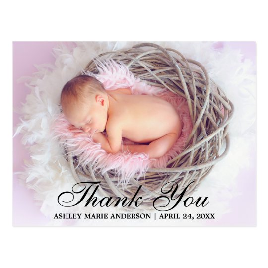 Thank You Photo New Baby Postcard | Zazzle.com