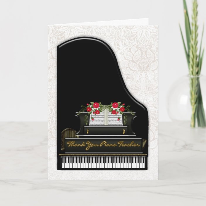 Thank You Piano Teacher Greeting Card | Zazzle.com