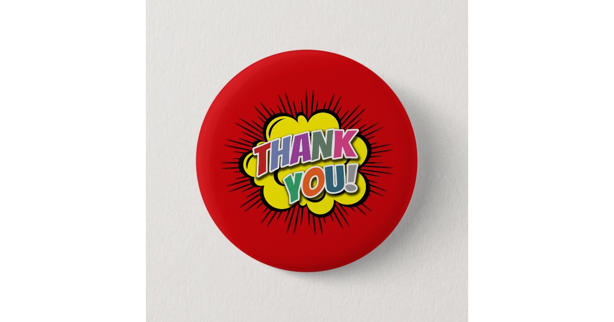 Thank You Pinback Button | Zazzle