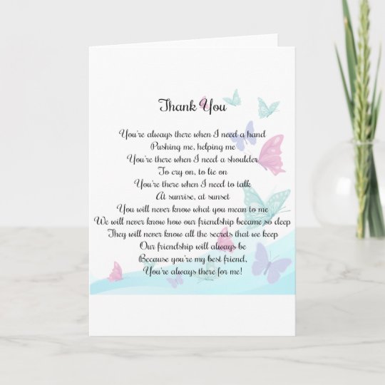 Thank You Poem | Zazzle.com