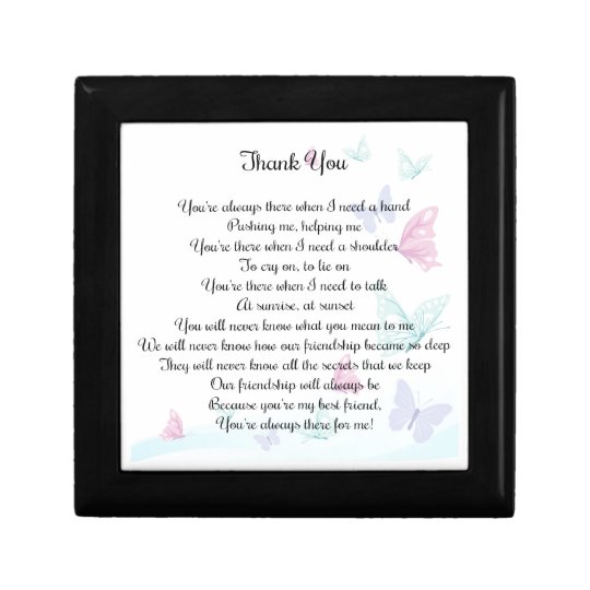 Thank You Poem Unique Gift Box | Zazzle.com