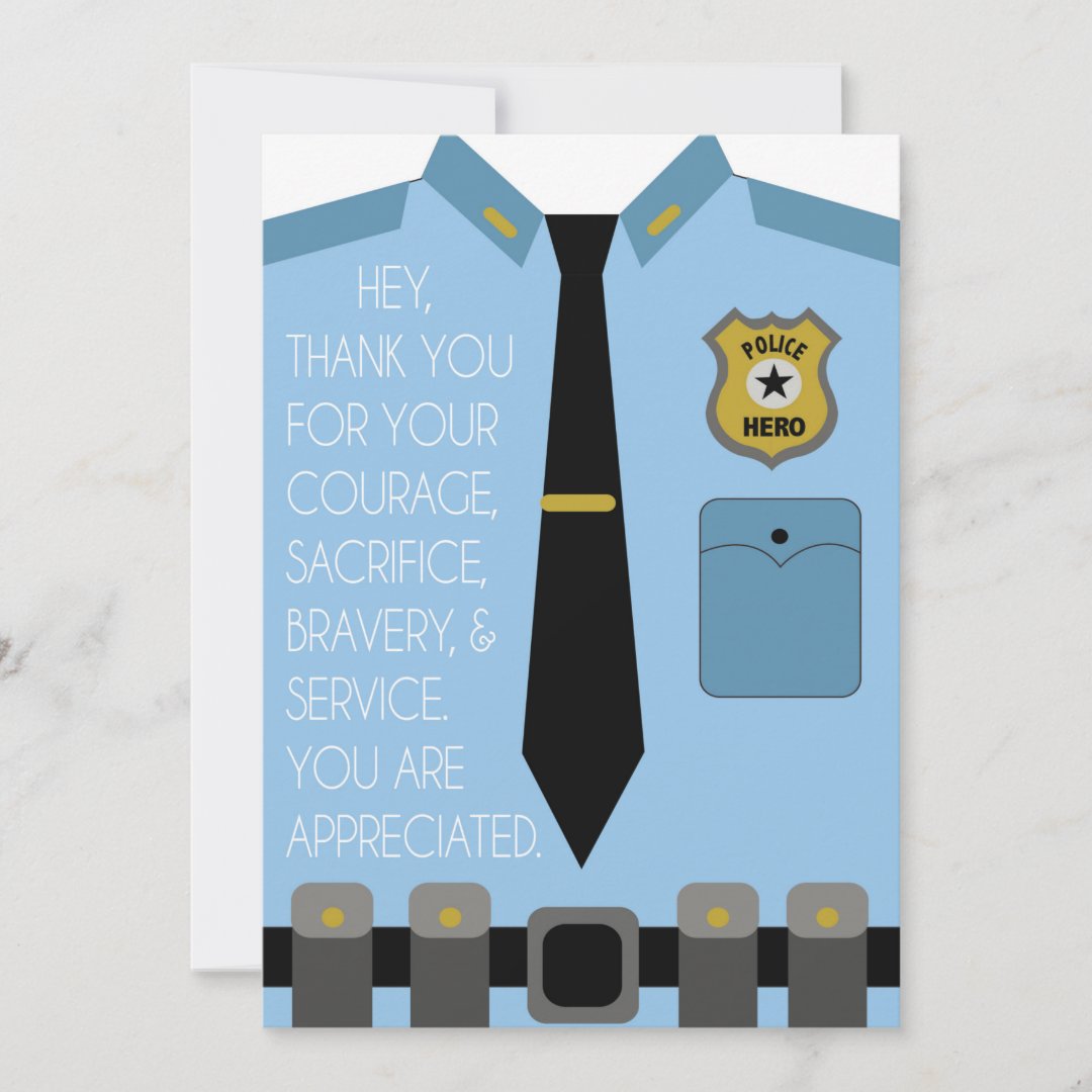 Thank You Police Officer Card | Zazzle
