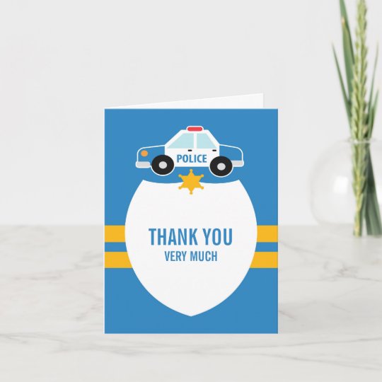Thank You Police Theme Card | Zazzle.com