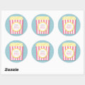 Thank You Popcorn Kids Birthday Party Stickers | Zazzle