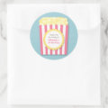 Thank You Popcorn Kids Birthday Party Stickers | Zazzle