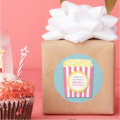 Thank You Popcorn Kids Birthday Party Stickers | Zazzle