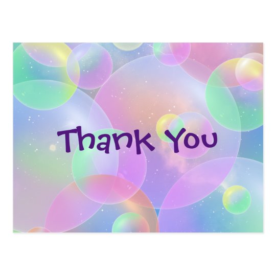 Thank You Postcard - Bubble Design | Zazzle.com