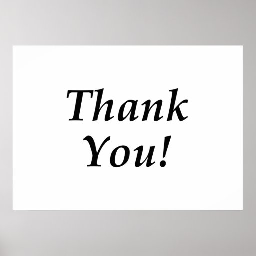 Thank You Poster