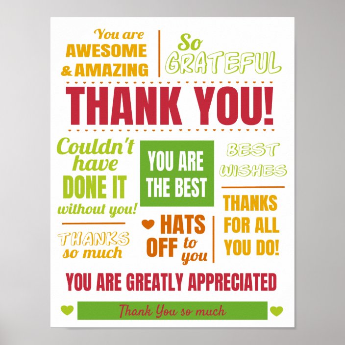 Thank You Poster | Zazzle.com