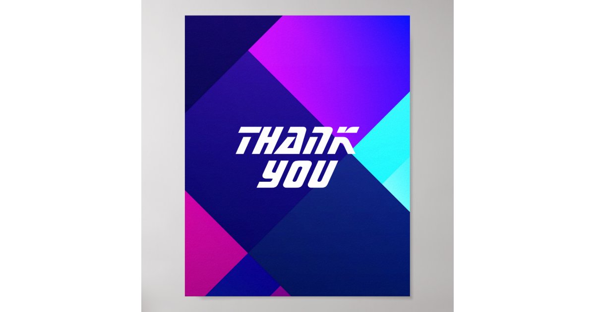 Thank You Poster | Zazzle