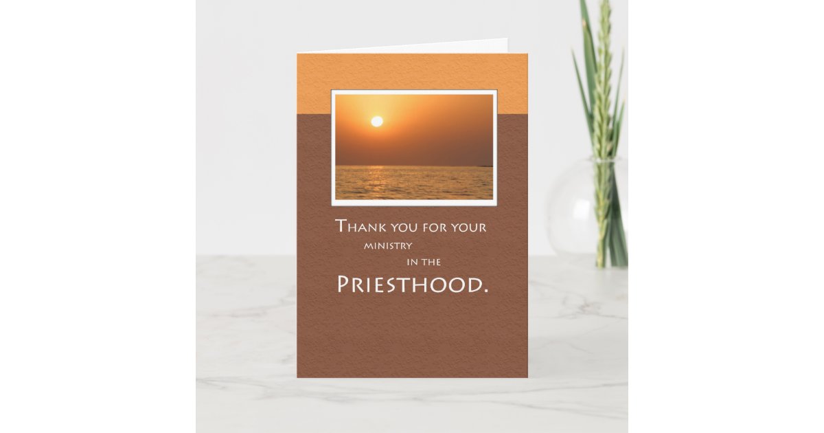 Thank You Priest Sunset | Zazzle