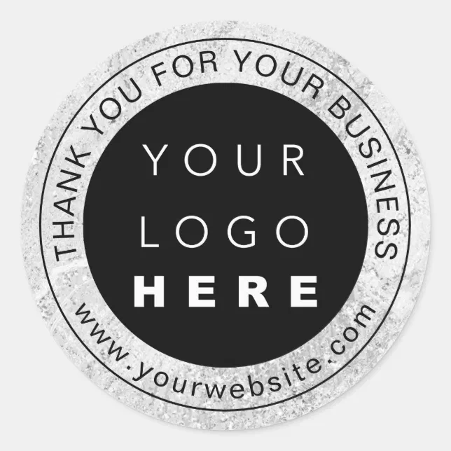Thank You Professional Logo Promotional Business Classic Round Sticker ...